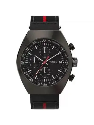 Timex® Legacy Tonneau Chronograph 42mm Stainless Steel Watch - Black