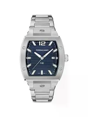 FERRAGAMO F-80 Tonneau Watch - Blue