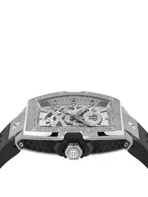 Philipp Plein Skeleton Frosted 44mm Watch - Silver