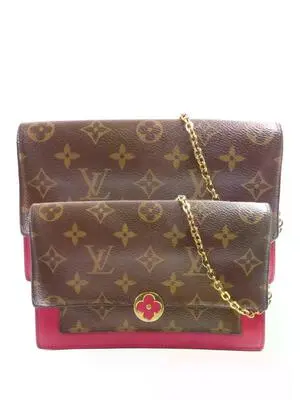 LOUIS VUITTON Portefeuille Flore Monogram Crossbody Bag - Brown