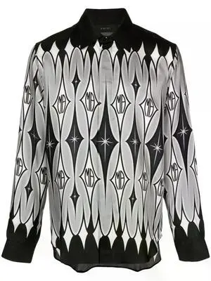 Amiri Graphic-print Silk Shirt - Black