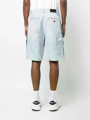 Amiri Jacquard Snap-off Denim Shorts