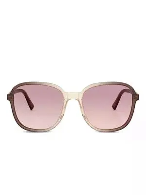 Miu Miu Gradient Square Frame Sunglasses - Brown
