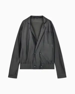 Giorgio Armani Archivio Ss1979 Double-breasted Leather Jacket