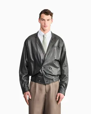 Giorgio Armani Archivio Ss1979 Double-breasted Leather Jacket