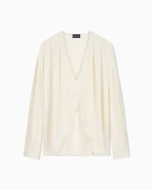 Giorgio Armani Archivio Ss1990 V-neck Blouse - Beige