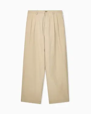 Giorgio Armani Archivio Double-pleat Wide-leg Trousers - Beige