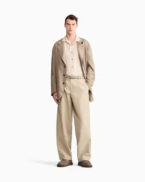 Giorgio Armani Archivio Double-pleat Wide-leg Trousers