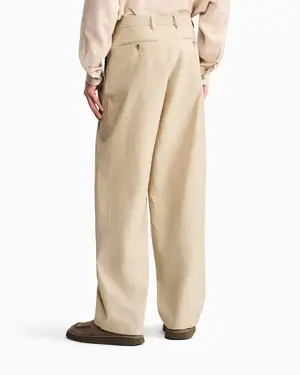 Giorgio Armani Archivio Double-pleat Wide-leg Trousers