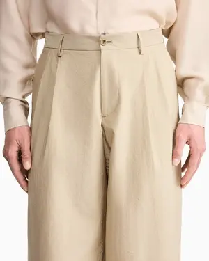 Giorgio Armani Archivio Double-pleat Wide-leg Trousers