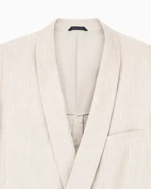 Giorgio Armani Archivio Ss1990 Double-breasted Shawl Lapel Jacket - Beige