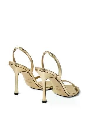 JIMMY CHOO Jenn Heeled Sandals - Gold