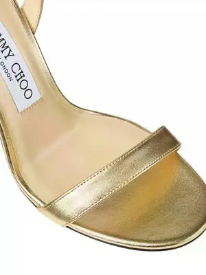 JIMMY CHOO Jenn Heeled Sandals - Gold