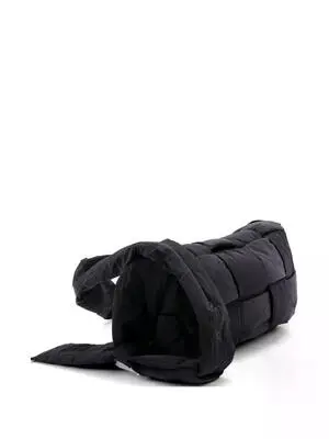 Bottega Veneta Padded Tech Cassette Intrecciato Nylon Crossbody Bag - Black