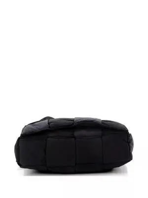 Bottega Veneta Padded Tech Cassette Intrecciato Nylon Crossbody Bag - Black