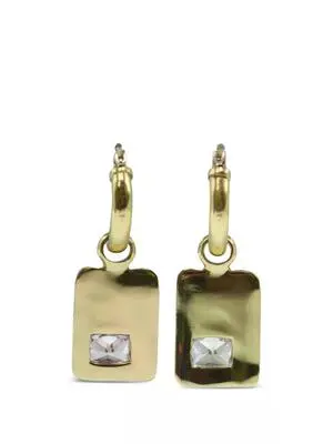 ELLERY Embellished Hoop Earrings - Gold