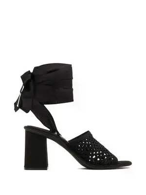Miu Miu Crochet-knit Tie-fastening Heeled Sandals