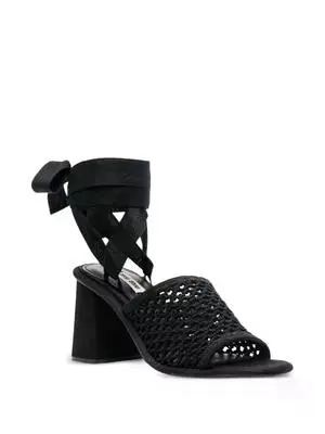 Miu Miu Crochet-knit Tie-fastening Heeled Sandals