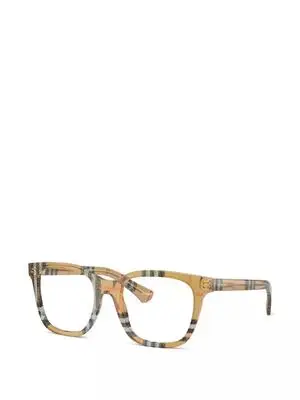 Burberry Check-pattern Square-frame Glasses - Neutrals