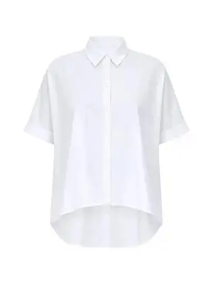 Max Mara Short-sleeve Poplin Shirt - White