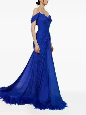 IRIS SERBAN Eleria Ruched Maxi Gown