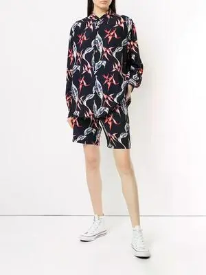 PORTS V Botanical Print Button-up Shirt