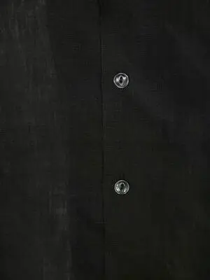 120% Lino Short-sleeved Camp-collar Shirt - Black