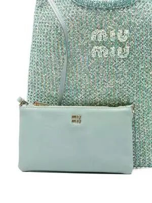 Miu Miu Sequin Embellished Crochet Shoulder Bag