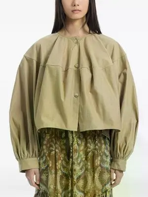 INTO THE EAST Cropped Puff-sleeve Coat