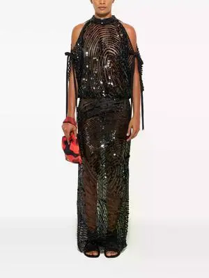 Emilio Pucci Embellished Sequined Maxi Dress
