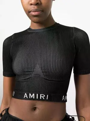 Amiri Logo-print Seamless Performance Top