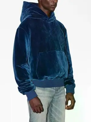 Amiri Velour Pouch-pocket Hoodie