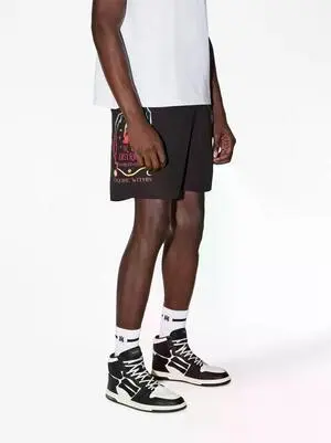 Amiri Fortune Logo Print Swimming Trunks