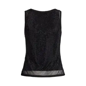 Ralph Lauren Melony Embellished Mesh Tank Top