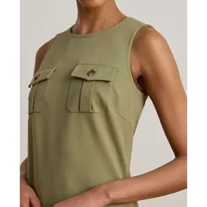 Ralph Lauren Sleeveless Utility Pocket Sheath Dress
