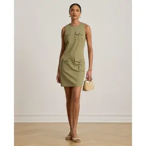 Ralph Lauren Sleeveless Utility Pocket Sheath Dress