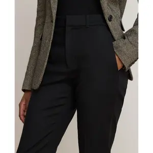 Ralph Lauren Double-faced Cotton Slim Straight Ankle Pants - Black