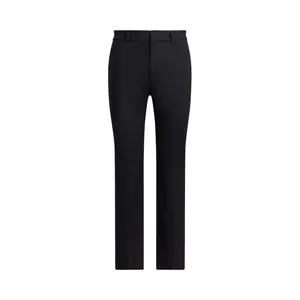 Ralph Lauren Double-faced Cotton Slim Straight Ankle Pants - Black