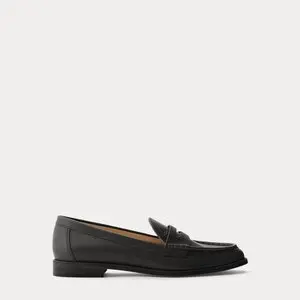 Ralph Lauren Wynnie Leather Loafer - Black