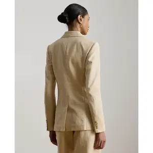 Ralph Lauren Linen-cotton Tweed Single-button Blazer