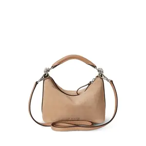 Ralph Lauren Suede Mini Blaike Shoulder Bag - Tan