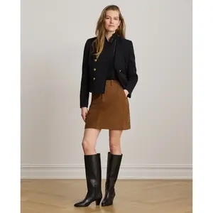 Ralph Lauren Double-breasted Sablé Crepe Jacket With Crest Buttons