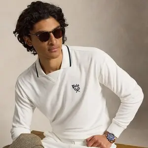 Ralph Lauren Terry Polo-collar Sweatshirt - White