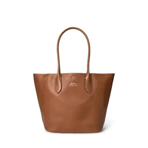 Ralph Lauren Medium Bellport Tote In Full-grain Leather