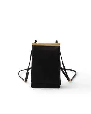 Prada Satin Mini Bag With Metal Hardware