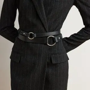 Ralph Lauren Leather O-ring Belt - Black