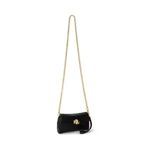 Ralph Lauren Nappa Leather Crossbody Wallet With Chain Strap