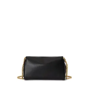 Ralph Lauren Nappa Leather Crossbody Wallet With Chain Strap