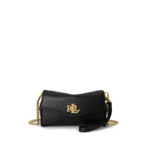 Ralph Lauren Nappa Leather Crossbody Wallet With Chain Strap