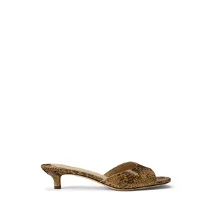 Ralph Lauren Francesca Python-embossed Mule Sandal